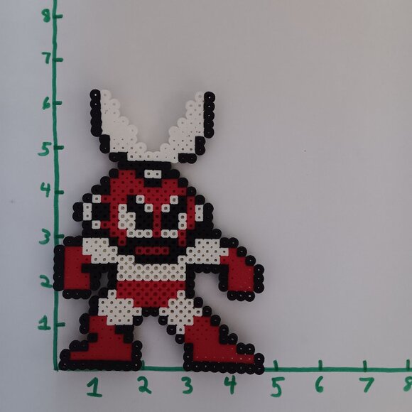 Perler, Megaman, Capcom, | Wall Decor | Perler Bead Art Of Cuts Man ...